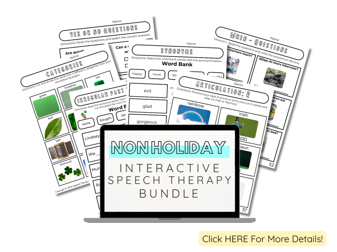 Best FREE Interactive PDF for Speech Therapy All-in-One - Speech ...