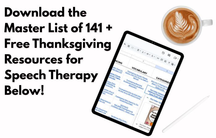 141+ FREE Thanksgiving Speech Therapy Activities - Speech Therapy Store