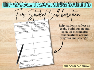 10 Low-Prep Tools for IEP Progress Monitoring in Speech Therapy ...