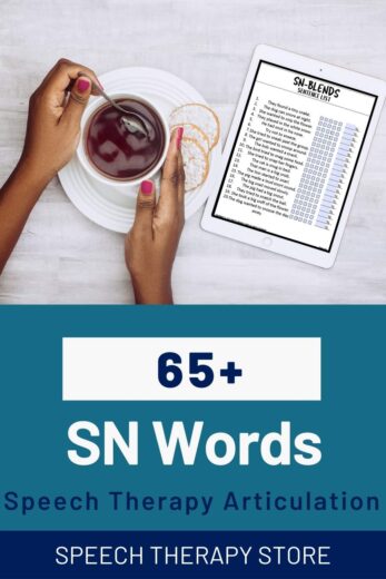 65+ SN Blends for Speech Therapy + PDF Words - Speech Therapy Store