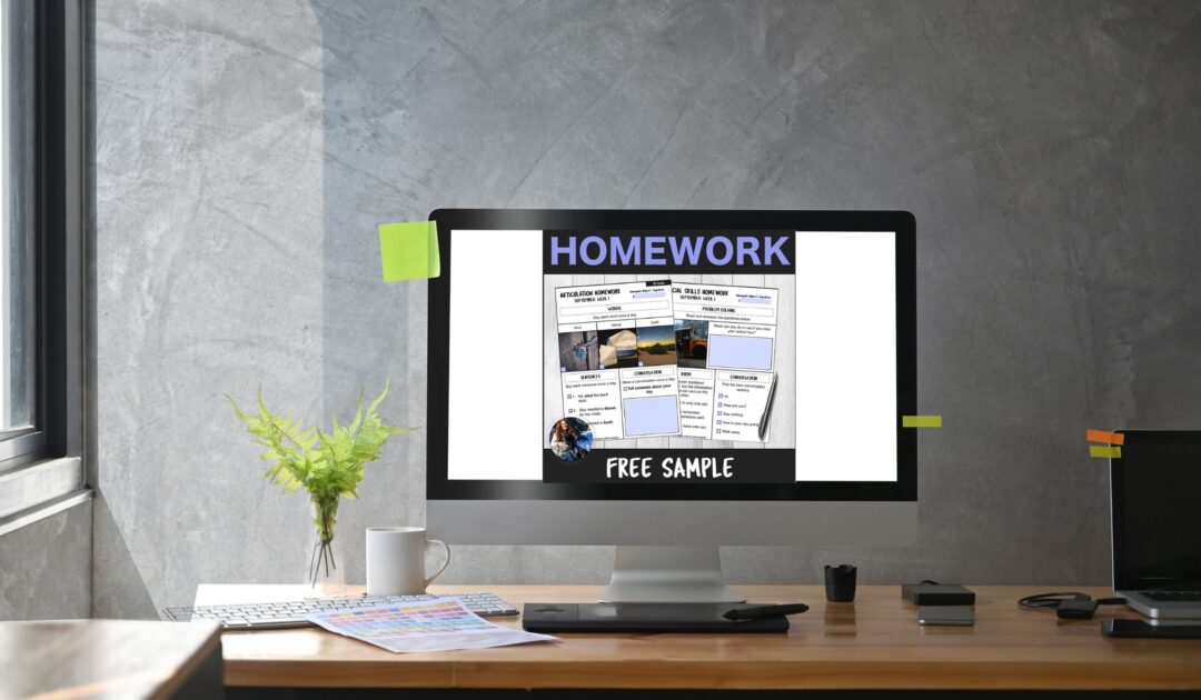 Back to School Homework Lesson Plans for Speech Therapy - Speech ...