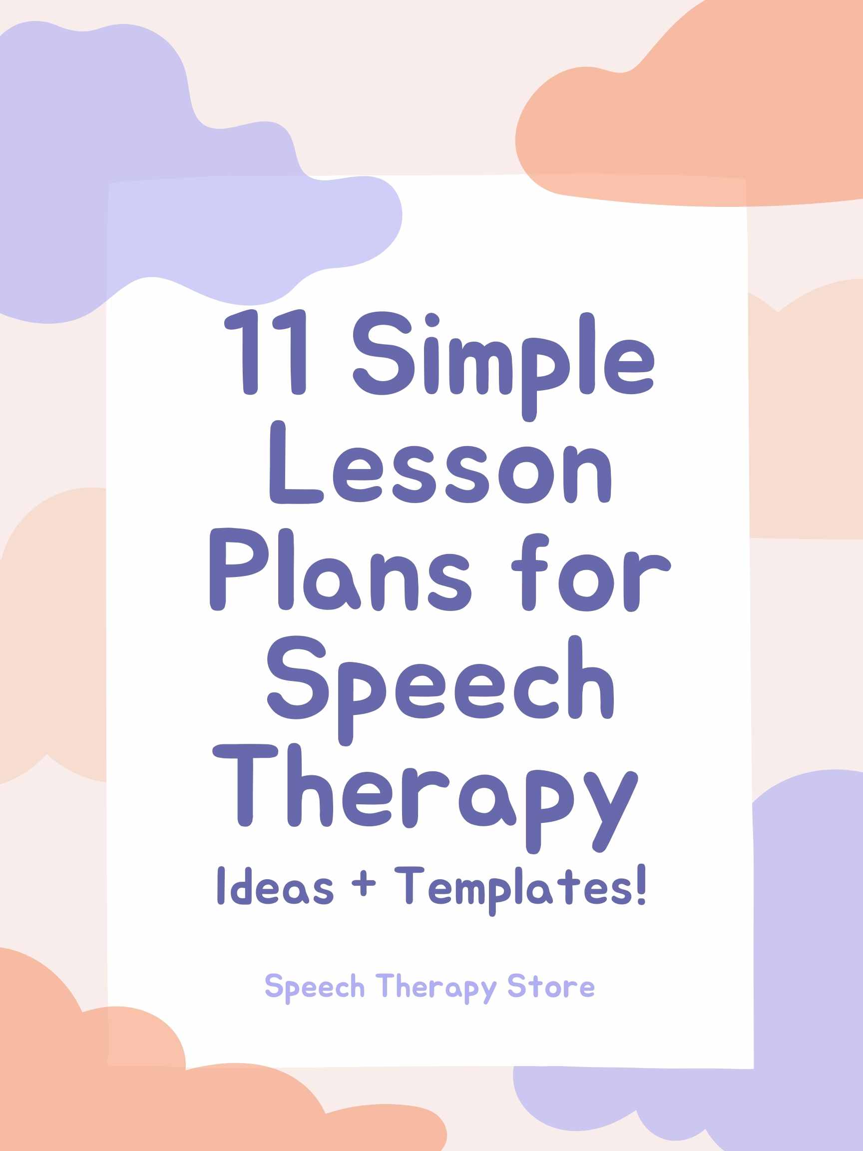 11 Simple Lesson Plans For Speech Therapy Ideas Templates Speech 11 Simple Lesson Plans For Speech Therapy Ideas Templates Speech