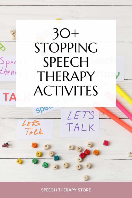 31+ Free Stopping Speech Therapy Activities - Speech Therapy Store