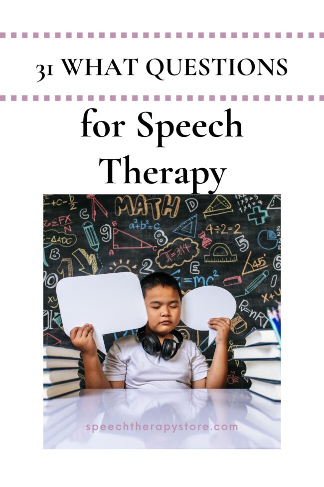 31+ What Questions for Speech Therapy + Wordless Videos - Speech Therapy Store
