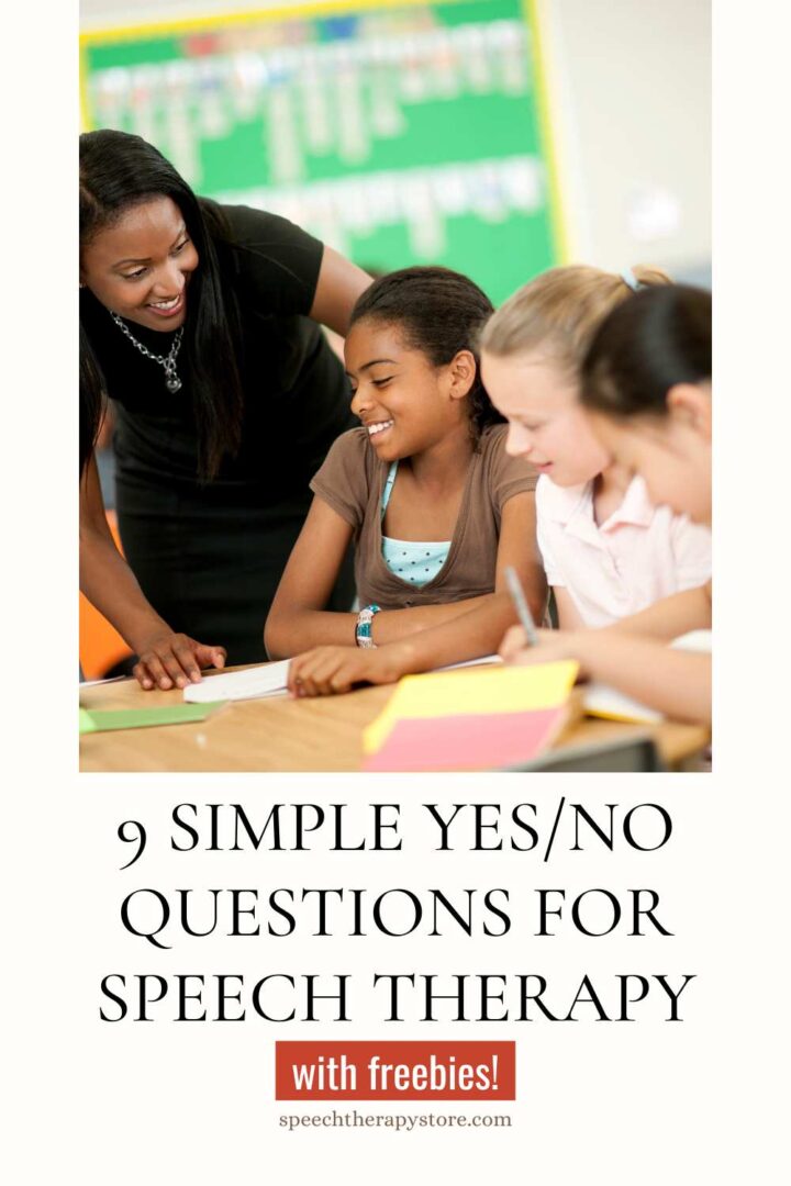 9 Simple Yes or No Questions Speech Therapy Goals + Freebies - Speech ...