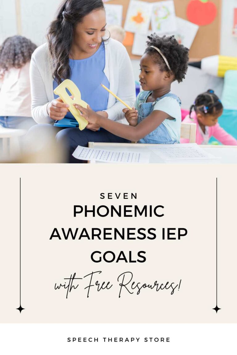 7 Phonemic Awareness IEP Goals {Free Resources!} - Speech Therapy Store