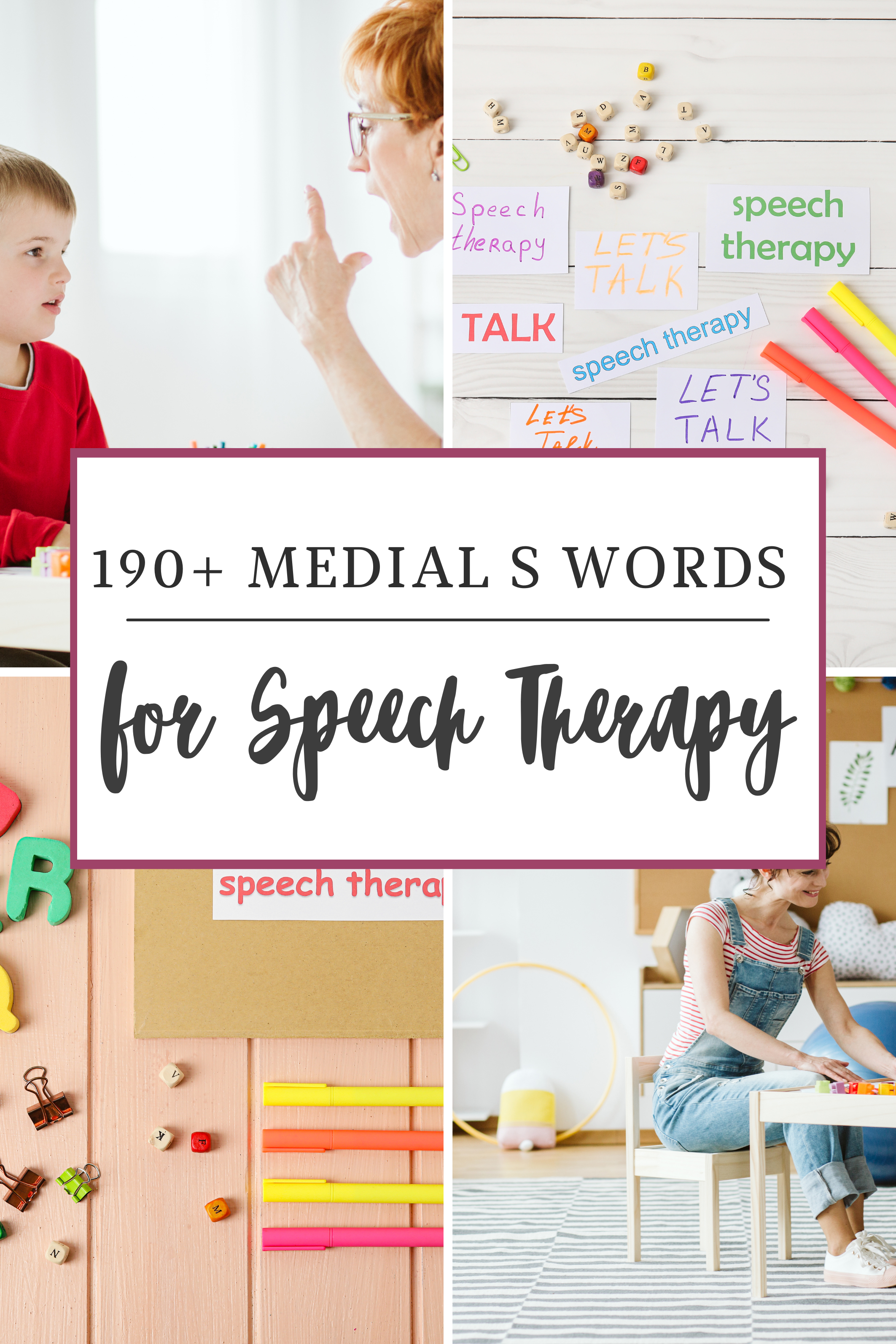 190+ Medial S Words Speech Therapy {Articulation Lists} - Speech ...