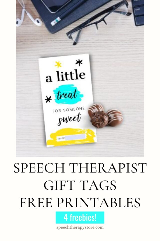 Speech Therapist Gift Tag Free Printables - Speech Therapy Store