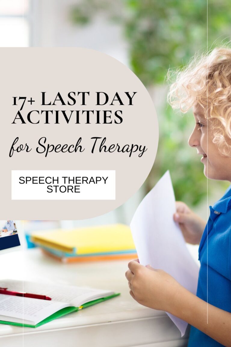 17+ Free Last Day of Speech Therapy Activities - Speech Therapy Store
