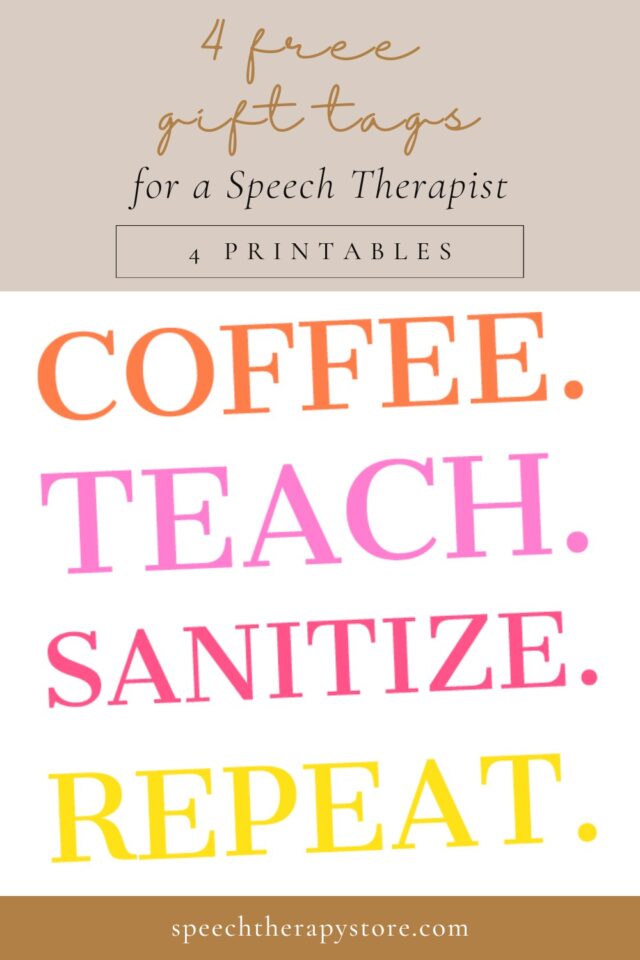 Speech Therapist Gift Tag Free Printables - Speech Therapy Store