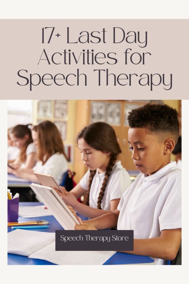17+ Free Last Day of Speech Therapy Activities - Speech Therapy Store