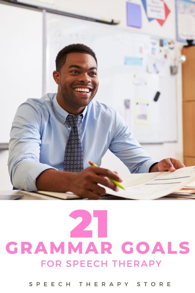 21 Grammar Goals Speech Therapy [Language Goal Bank!] - Speech Therapy ...