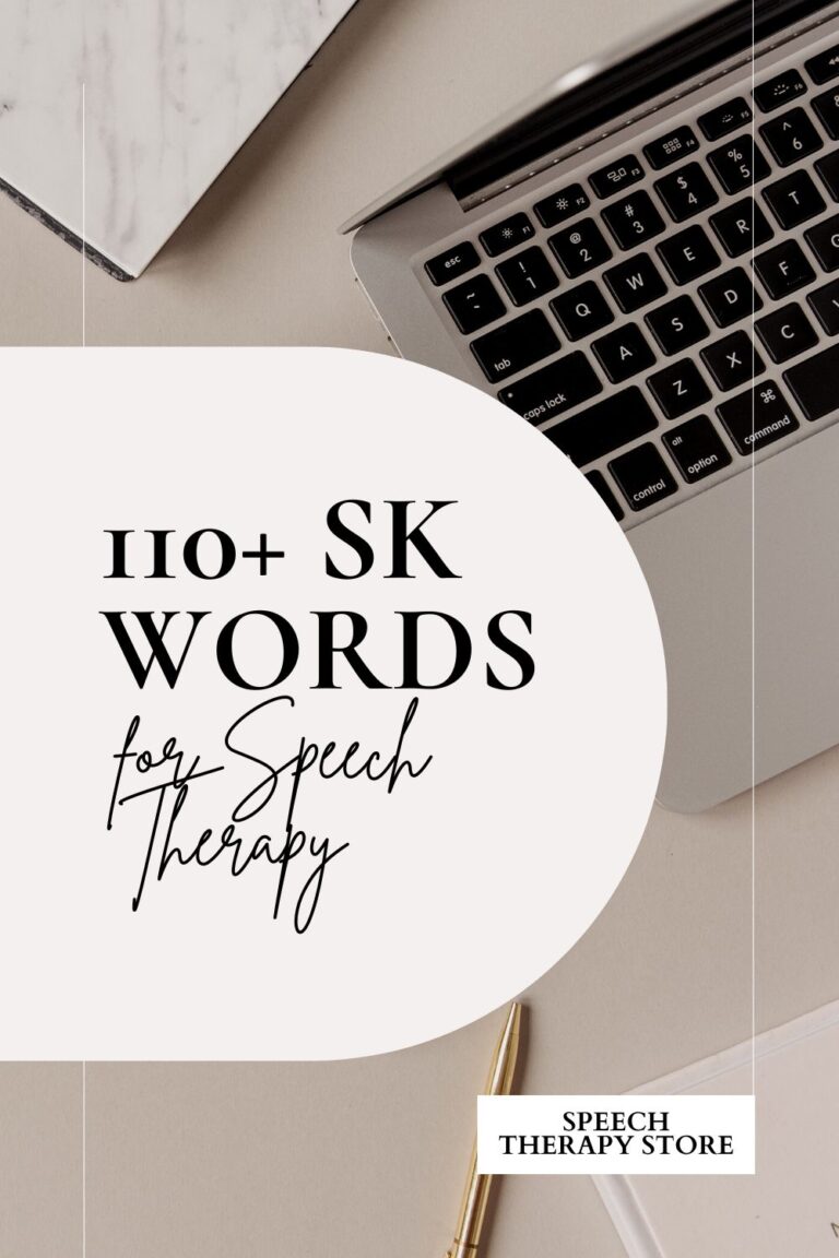 110+ SK Words Speech Therapy {Blends + Free PDF} - Speech Therapy Store