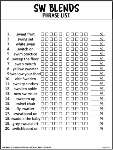 93+ SW Words Speech Therapy {Free Blends PDF!} - Speech Therapy Store