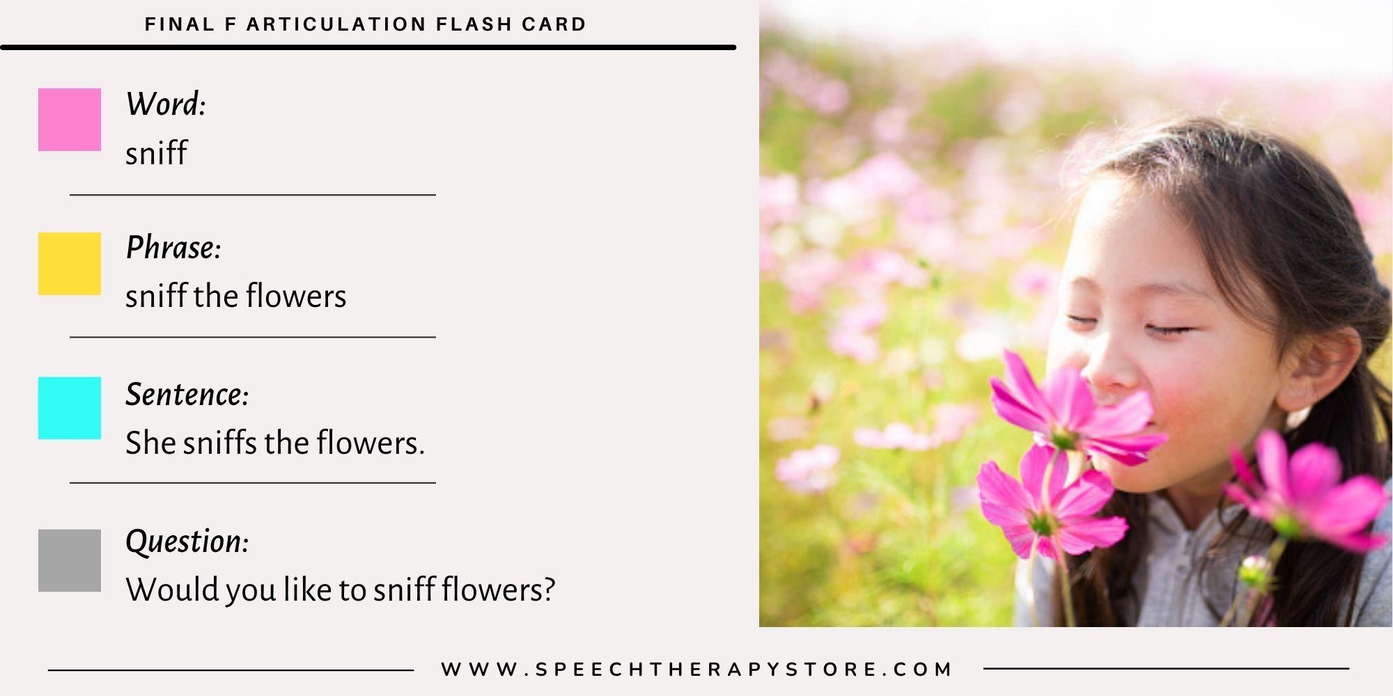 120 Final F Words Speech Therapy Free Articulation Lists Speech