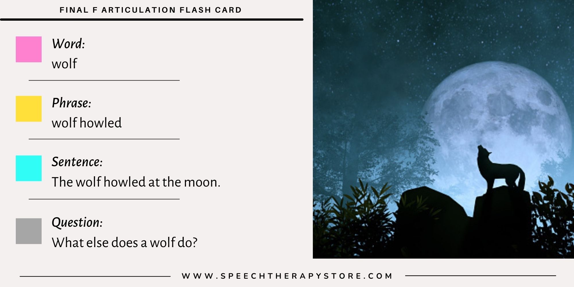 120 Final F Words Speech Therapy Free Articulation Lists Speech