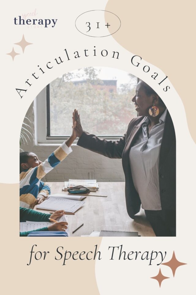 31+ Articulation Goals for Speech Therapy (Goal Bank) - Speech Therapy ...