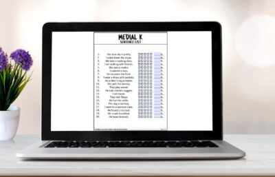 85+ Free Medial K Words Speech Therapy (Articulation Lists) - Speech ...