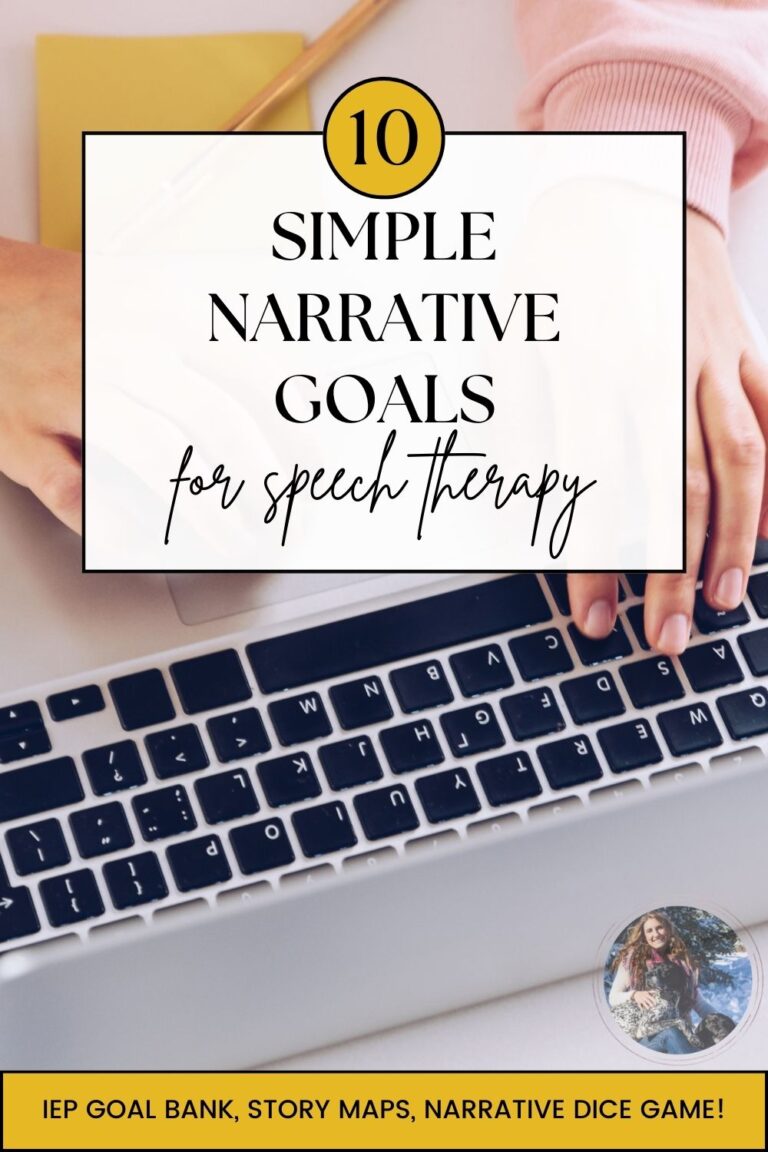 10 Simple Narrative Goals for Speech Therapy (IEP Bank) - Speech ...