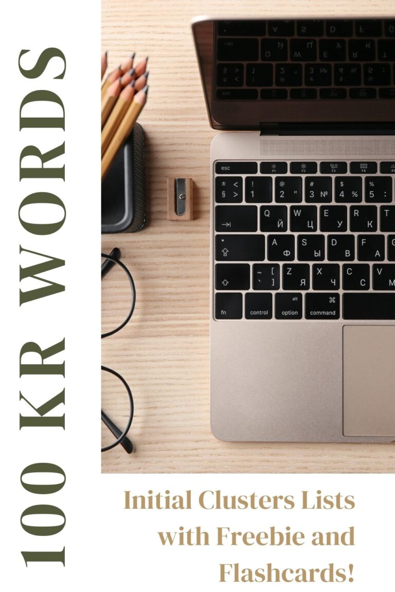 100 KR Words Speech Therapy Blends (Initial Clusters Lists) - Speech ...