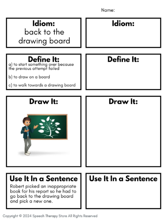 Idioms in Figurative Language with Examples and Activities - Speech ...