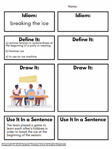 Idioms in Figurative Language with Examples and Activities - Speech ...