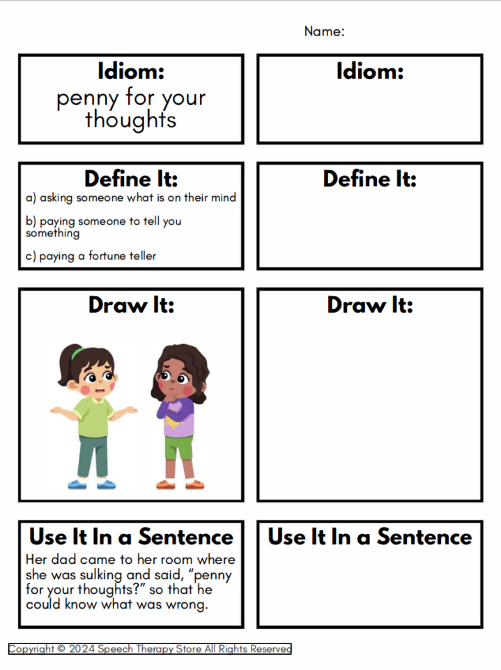 Idioms in Figurative Language with Examples and Activities - Speech ...