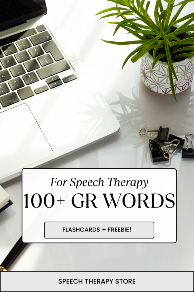 100+ Initial GR Word Blends for Speech Therapy with Word Lists - Speech ...