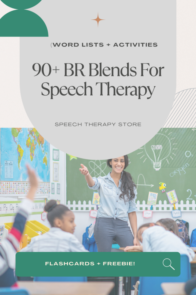 BR Words Speech Therapy with Consonant Blends Word Lists - Speech ...