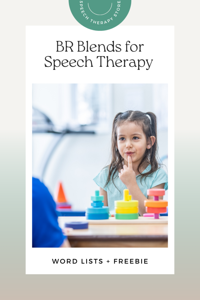 BR Words Speech Therapy with Consonant Blends Word Lists - Speech ...
