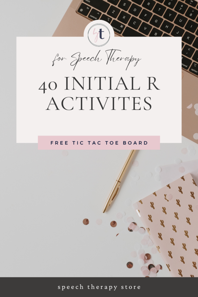 Initial R Activities for Speech Therapy (Tic Tac Toe Game!) - Speech ...