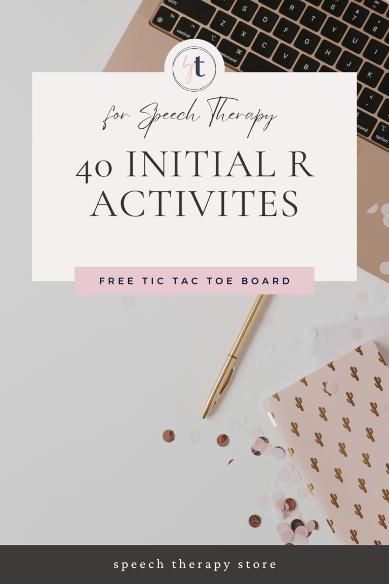 Initial R Activities for Speech Therapy (Tic Tac Toe Game!) - Speech ...