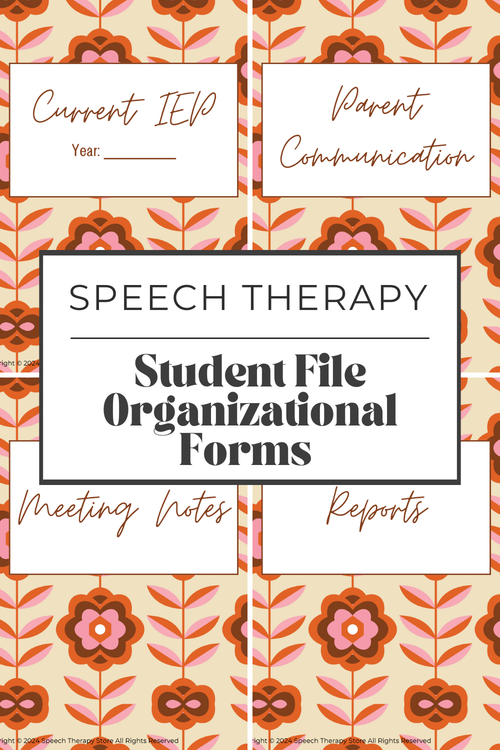 Student File Organization Forms for Speech Therapy - Speech Therapy Store