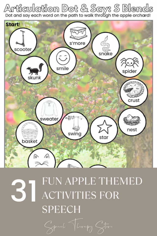 31+ Fun Apple Themed Activities for Speech Therapy - Speech Therapy Store