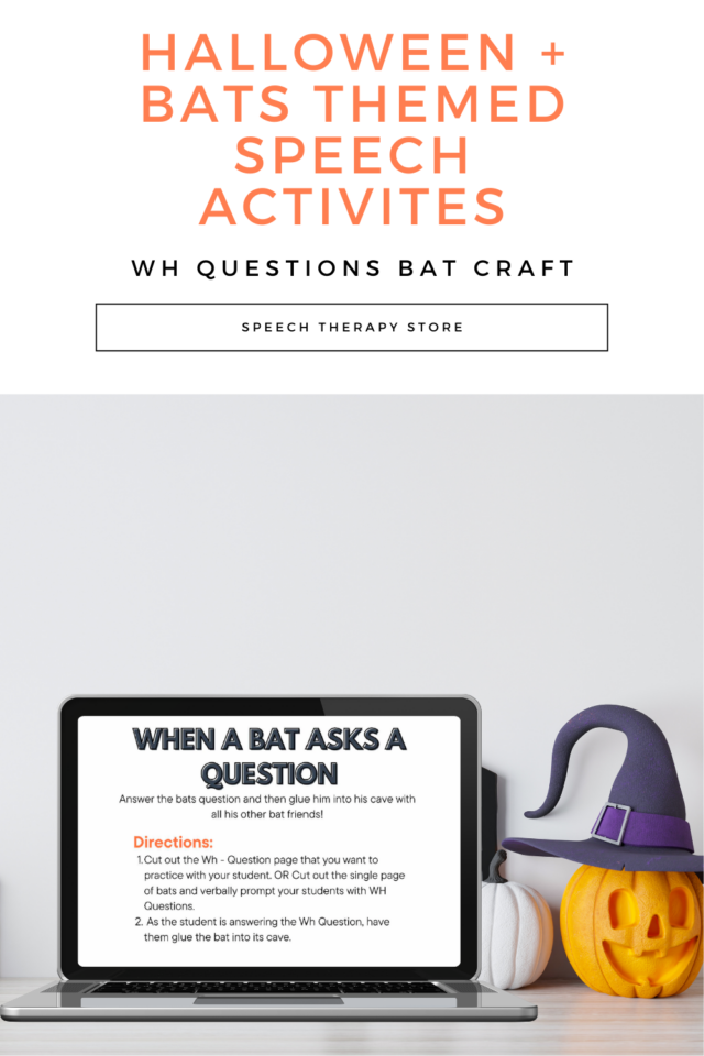 Halloween + Bats Themed Activities for Speech Therapy - Speech Therapy ...