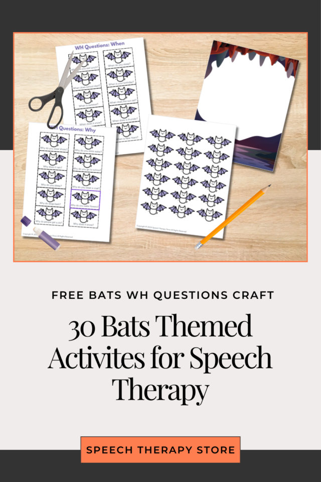 Halloween + Bats Themed Activities for Speech Therapy - Speech Therapy ...