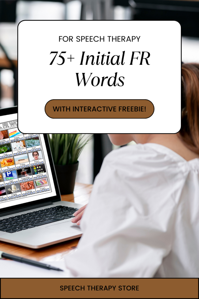 Easy FR Activities for Speech Therapy + Words Lists! - Speech Therapy Store