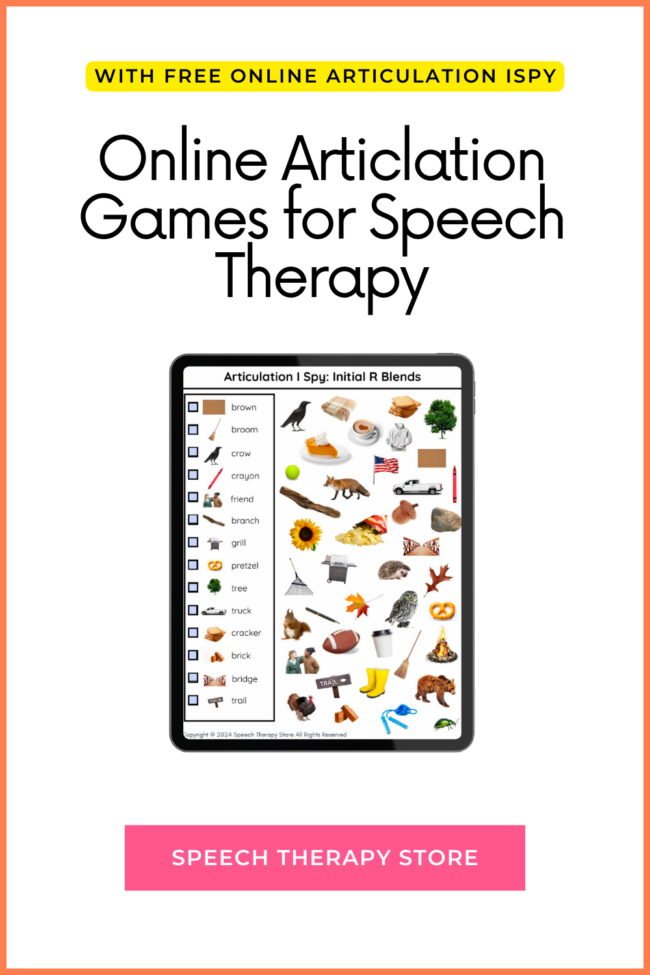 Free Online Articulation Games for Speech Therapy Fun - Speech Therapy ...