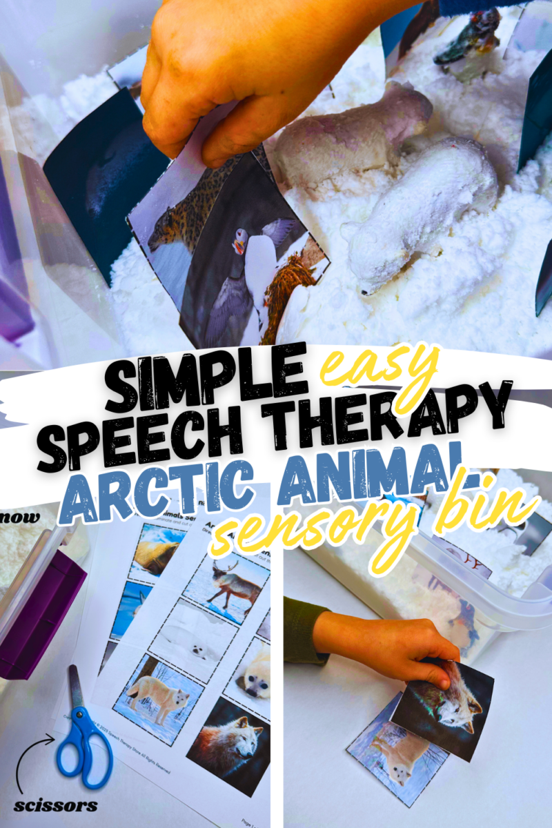 Arctic Animal Sensory Bin Speech Therapy - Speech Therapy Store