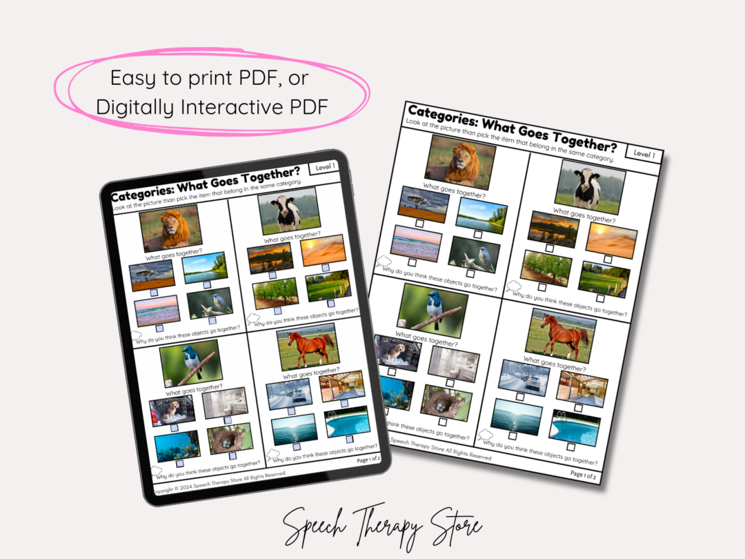 18+ Free Categories Speech Therapy [Animal Activities] - Speech Therapy ...