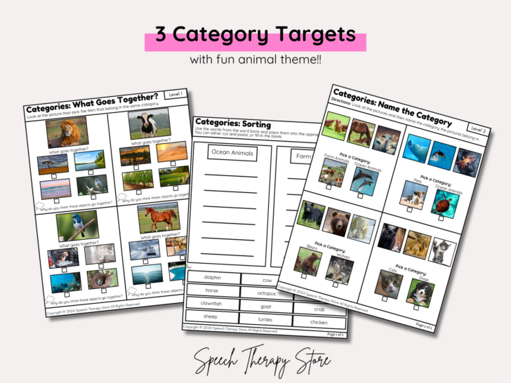 18+ Free Categories Speech Therapy [Animal Activities] - Speech Therapy ...