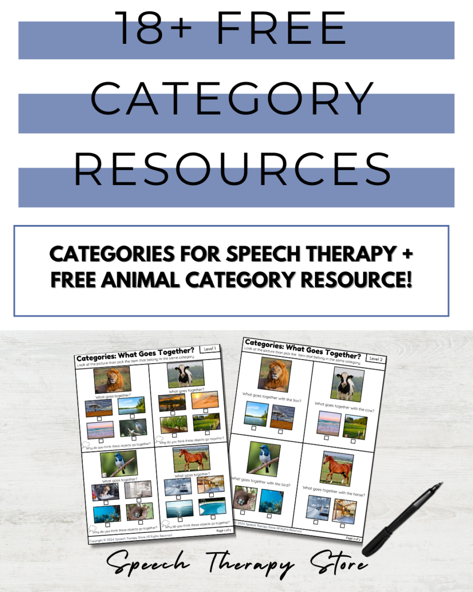 18+ Free Categories Speech Therapy [Animal Activities] - Speech Therapy ...
