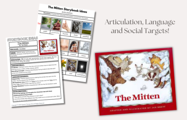 The Mitten Speech Therapy Activities [Winter Book Companion] - Speech ...