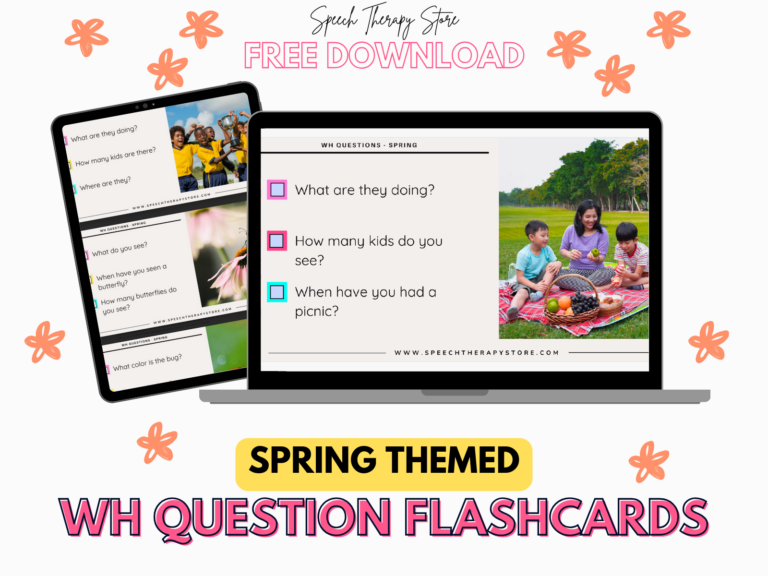Spring Wh Questions Speech Therapy [Free Activity] - Speech Therapy Store
