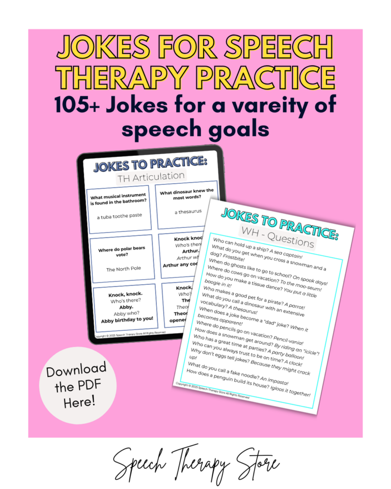 105+ of the Best Funny Jokes for Speech Therapy! - Speech Therapy Store
