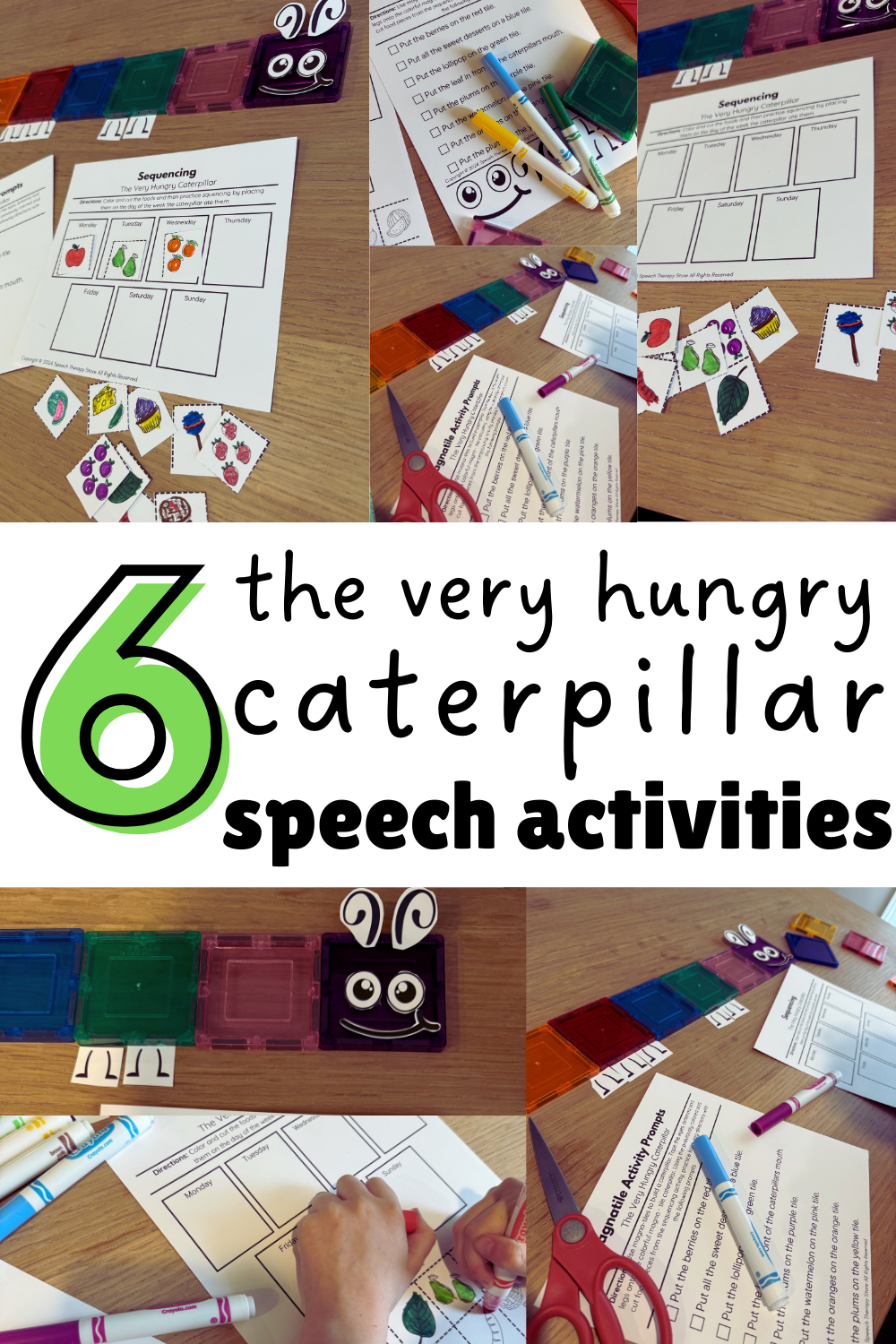 The Very Hungry Caterpillar Speech Therapy Activities - Speech Therapy ...