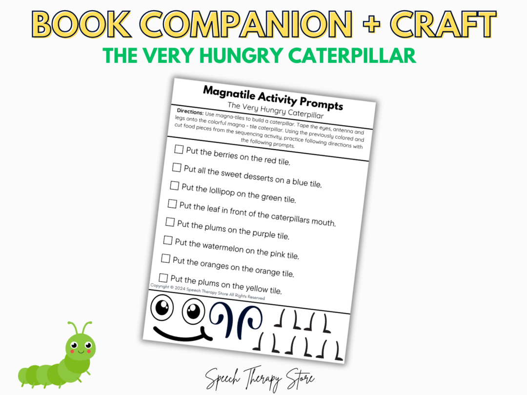 The Very Hungry Caterpillar Speech Therapy Activities - Speech Therapy ...
