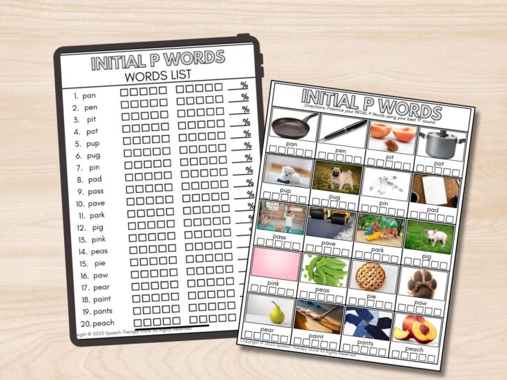 105+ Free Initial P Words Speech Therapy + Flashcards - Speech Therapy ...