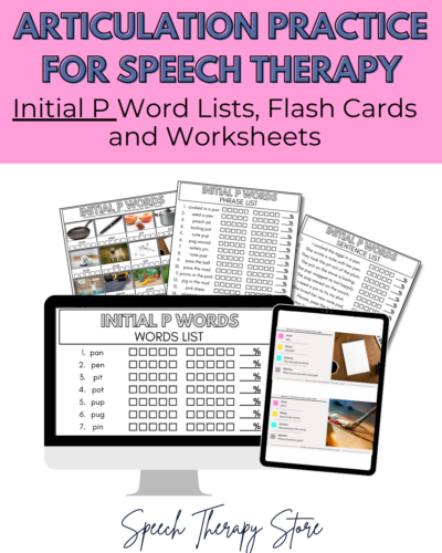 105+ Free Initial P Words Speech Therapy + Flashcards - Speech Therapy ...