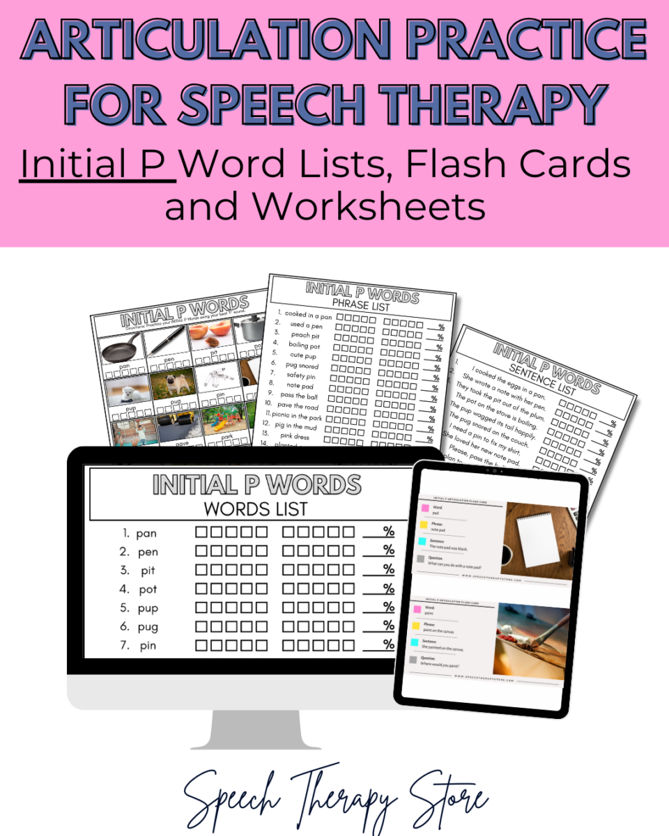 105+ Free Initial P Words Speech Therapy + Flashcards - Speech Therapy ...